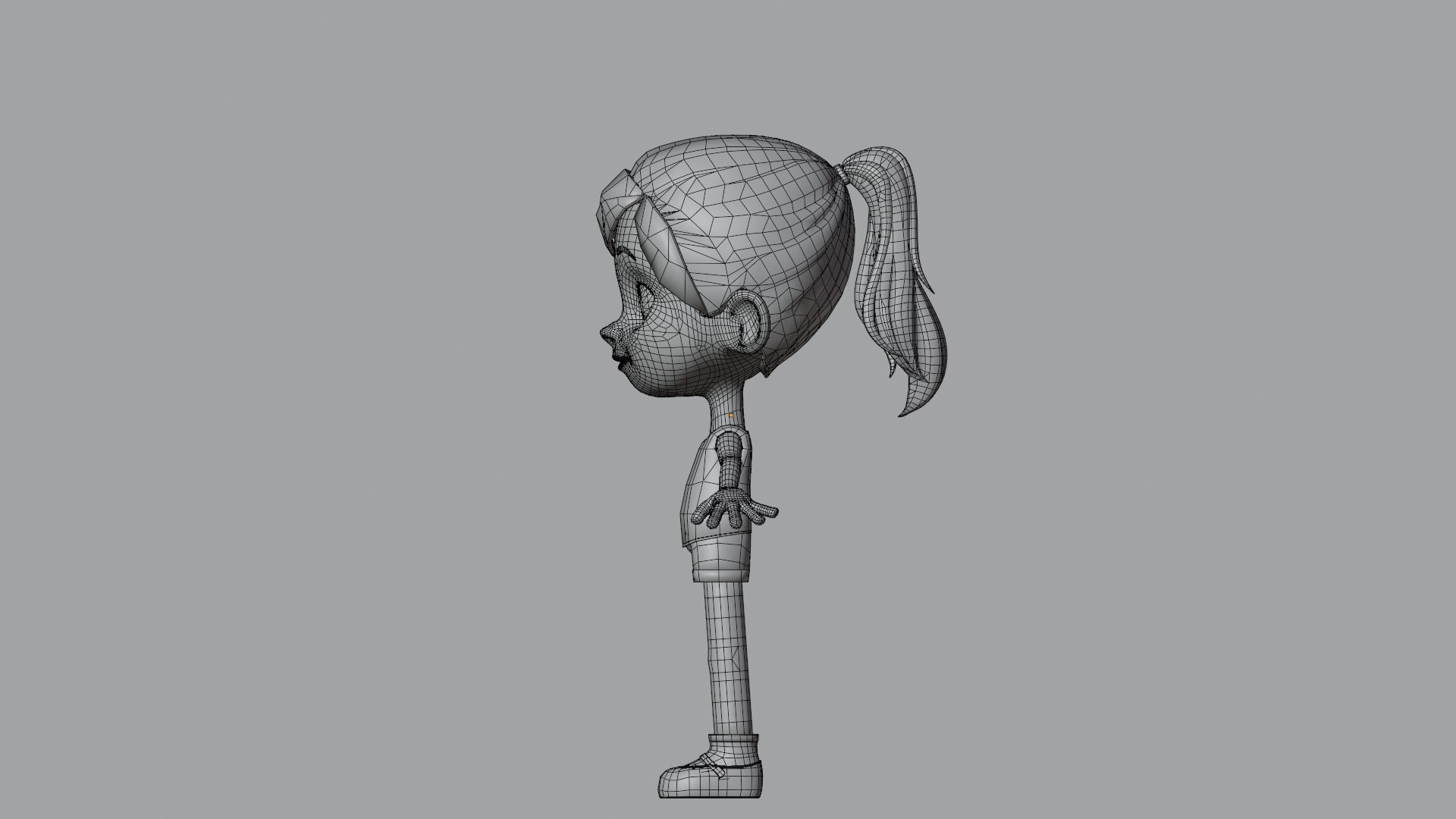 Sticky Cartoon Girl Charcater Model - TurboSquid 1760320