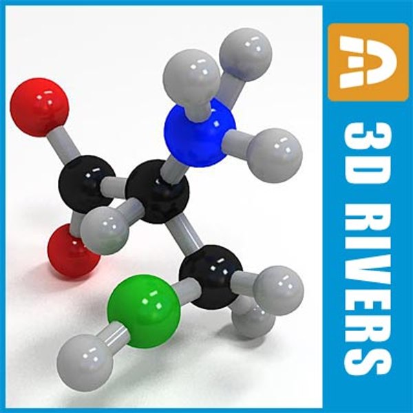 cysteine molecule structure 3d model