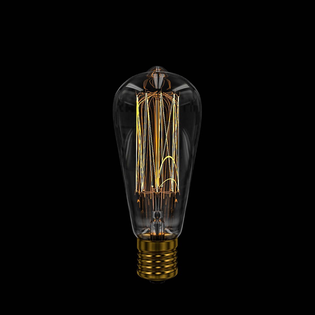 Light Bulb Edison E26 3d Model