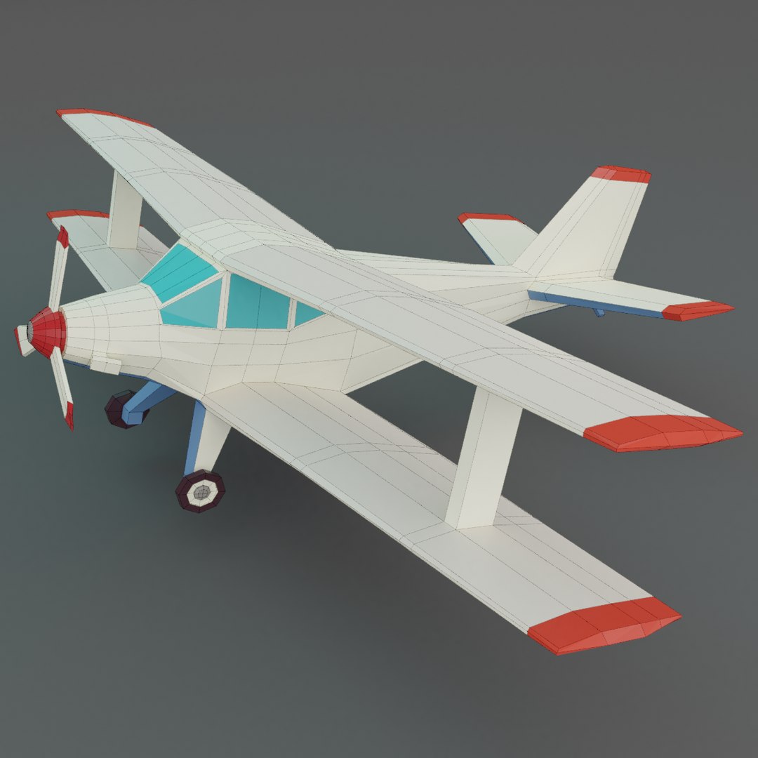 3D biplane plane - TurboSquid 1650315
