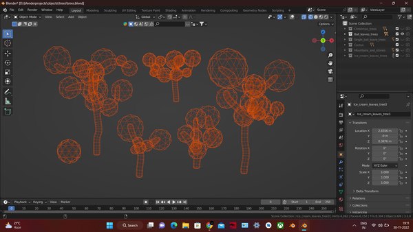3D Low poly trees stones and mountains model - TurboSquid 1995625