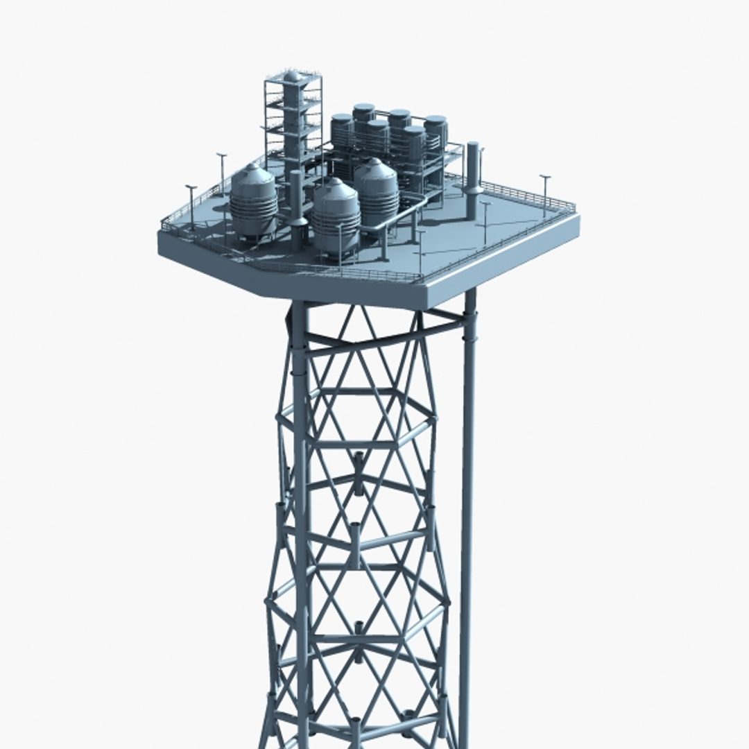 Mobile Offshore Production Units 3d Model