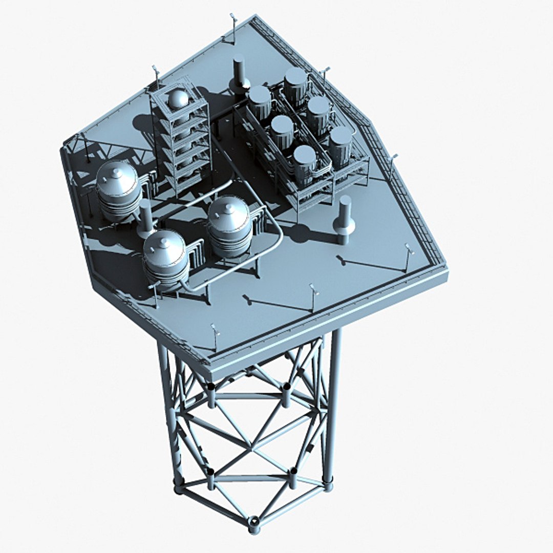Mobile Offshore Production Units 3d Model