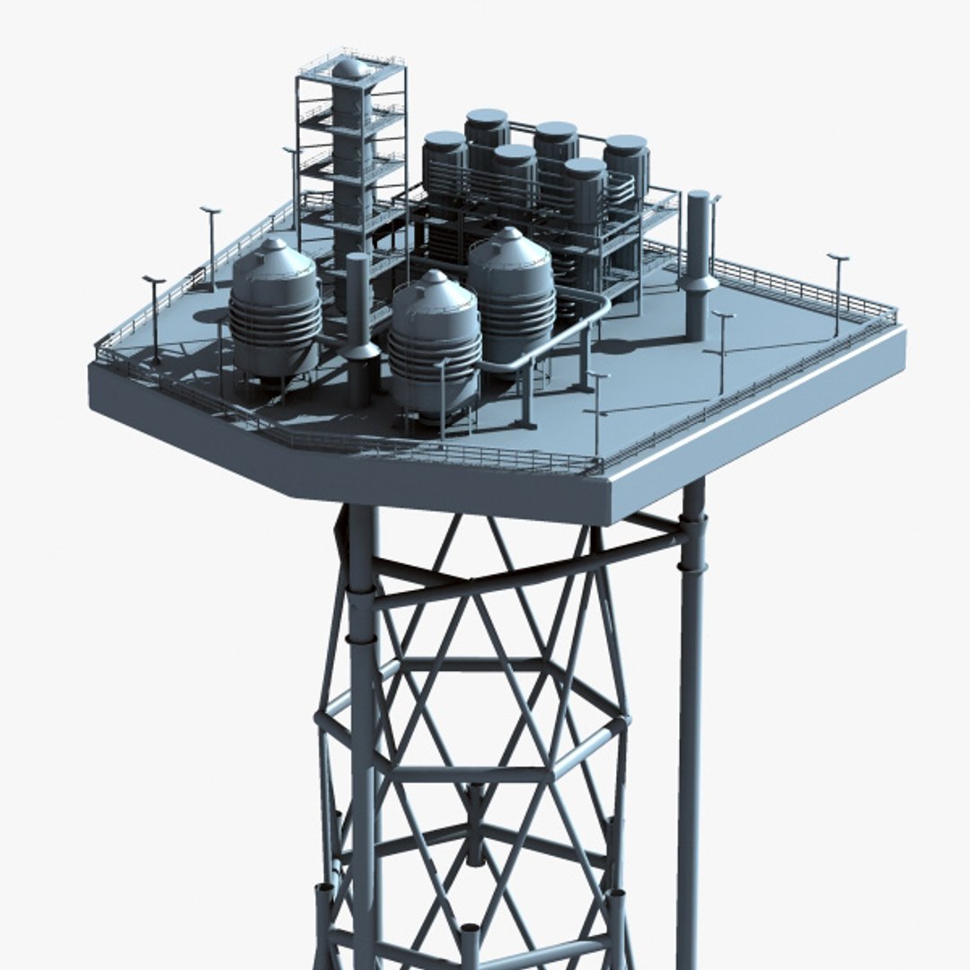 Mobile Offshore Production Units 3d Model