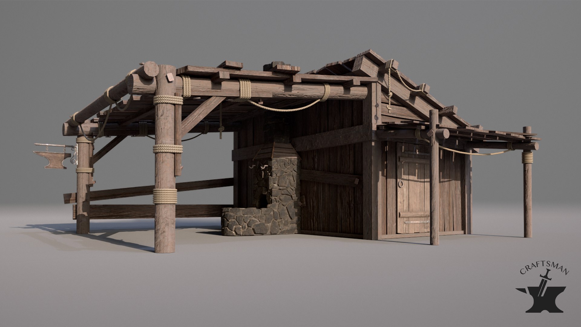 3D Realistic Forge Building - TurboSquid 2053374