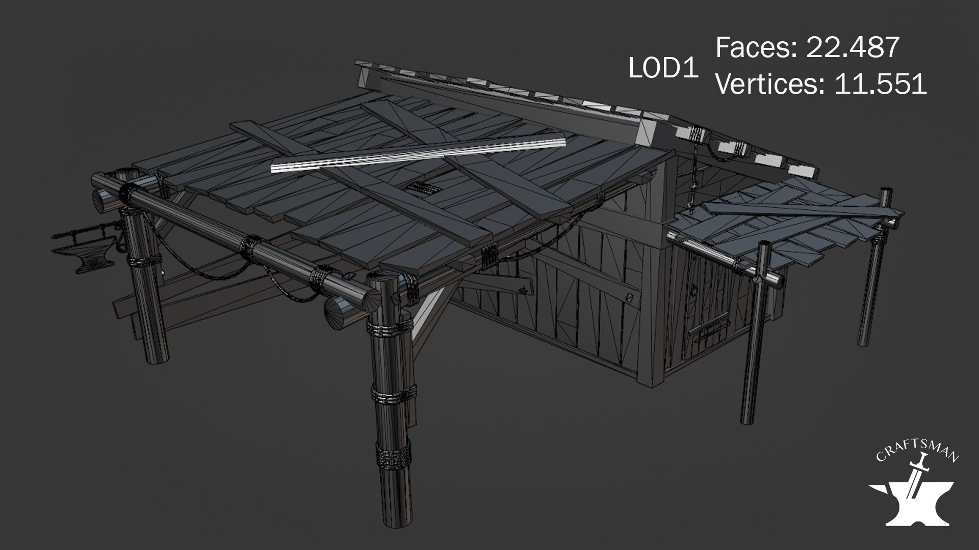 3D Realistic Forge Building - TurboSquid 2053374