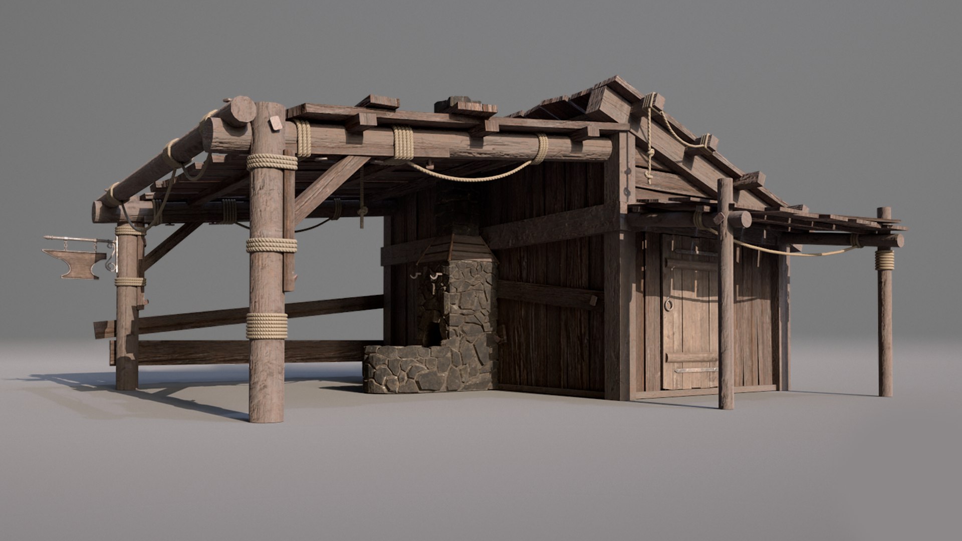 3D Realistic Forge Building - TurboSquid 2053374