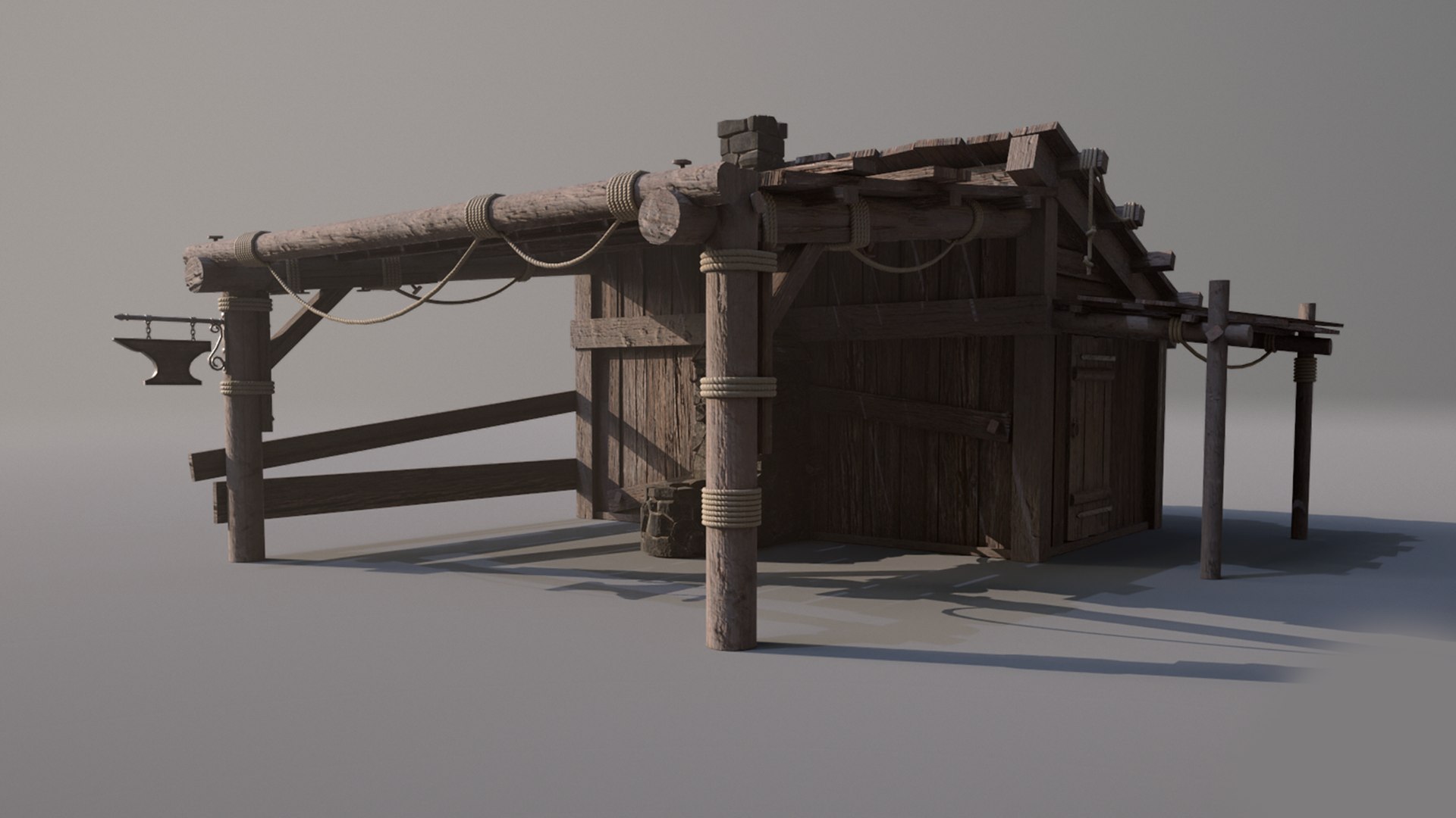 3D Realistic Forge Building - TurboSquid 2053374