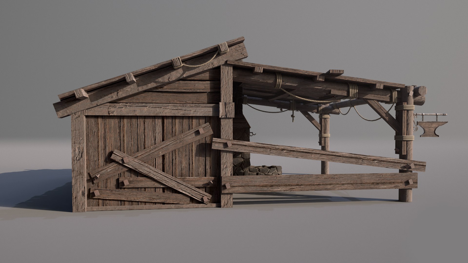 3D Realistic Forge Building - TurboSquid 2053374