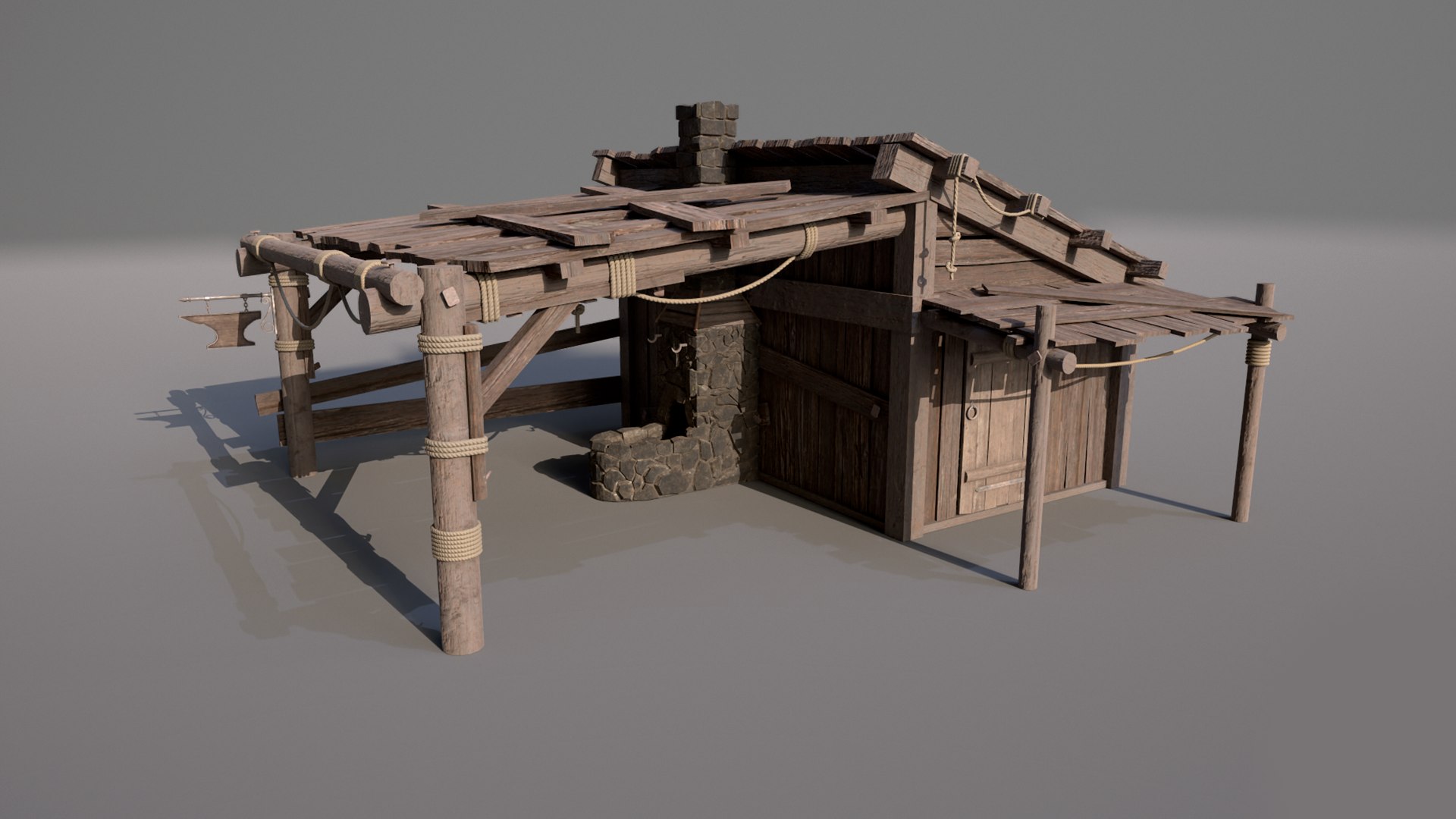 3D Realistic Forge Building - TurboSquid 2053374