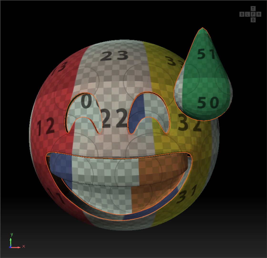 Emoji Grinning Face Sweat Model - TurboSquid 1400141