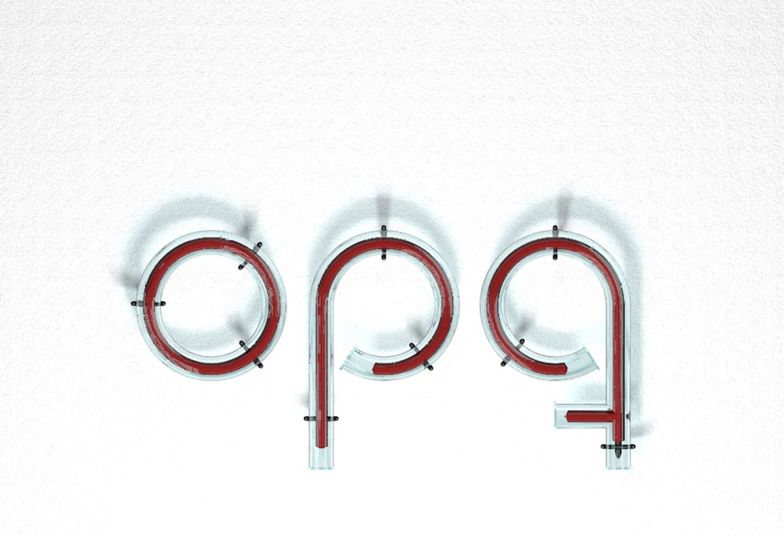 Opq Letters Glass Tube Model - TurboSquid 1547152