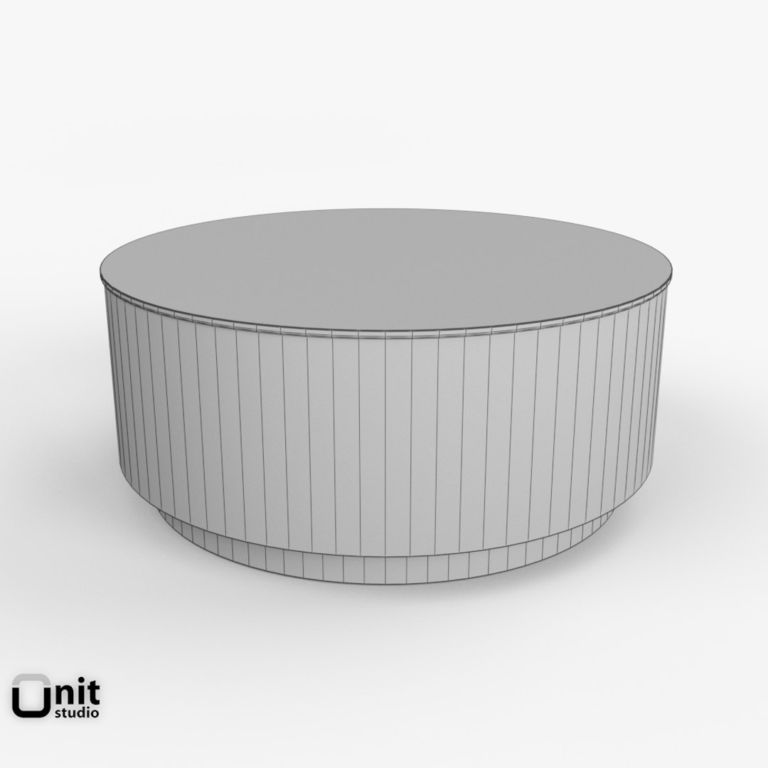 max marble metal drum coffee table