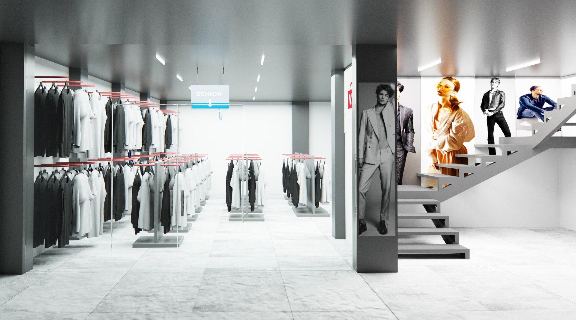 Clothing Store- Interior- 3D Model Ready To Render Inside 3dsmax And ...