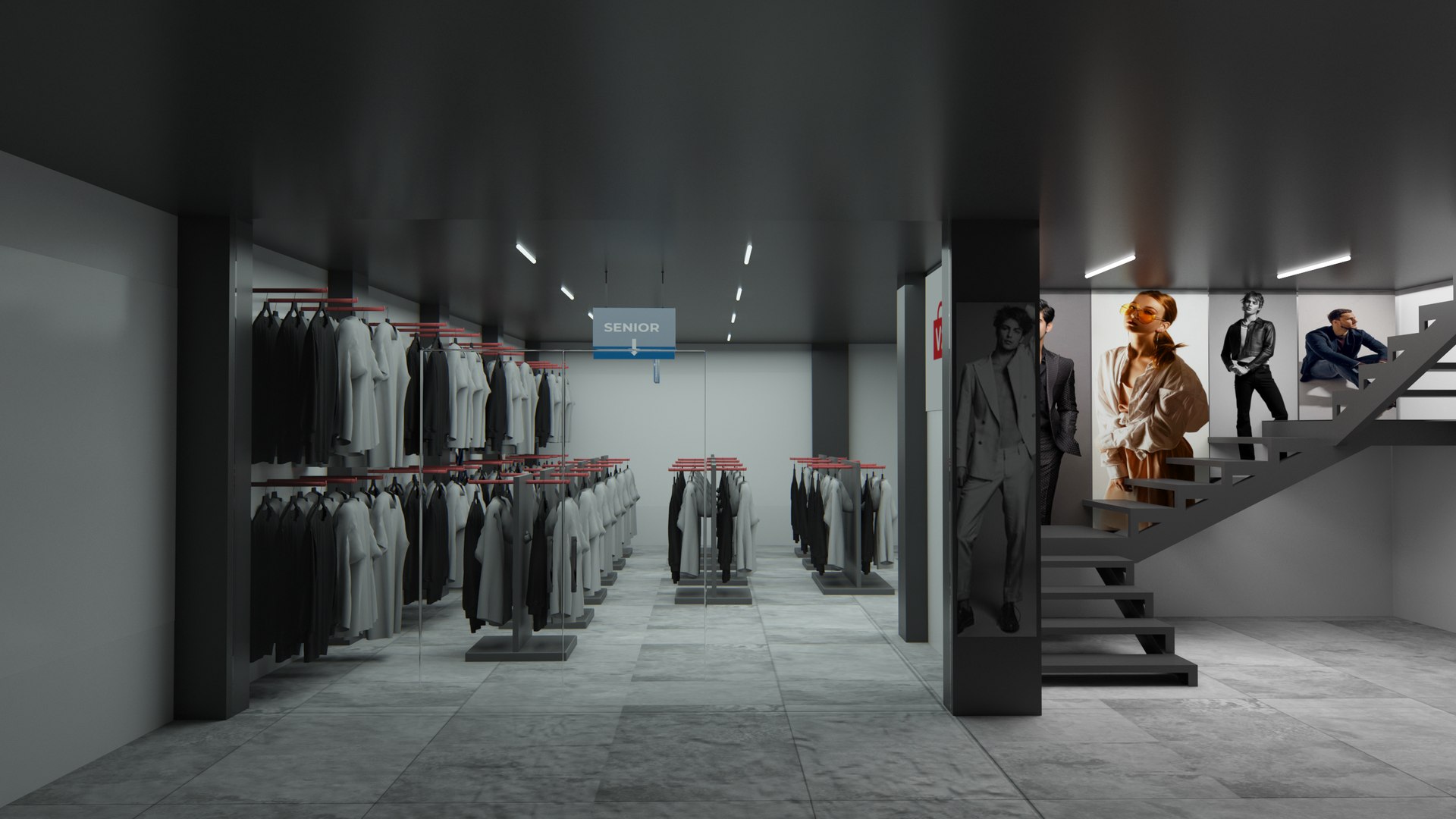 Clothing Store- Interior- 3D Model Ready To Render Inside 3dsmax And ...