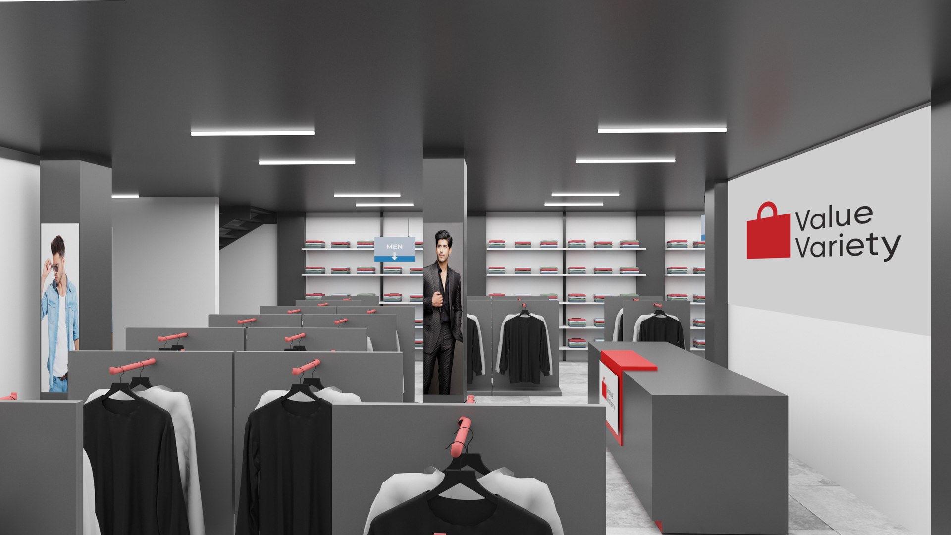 Clothing Store- Interior- 3D Model Ready To Render Inside 3dsmax And ...