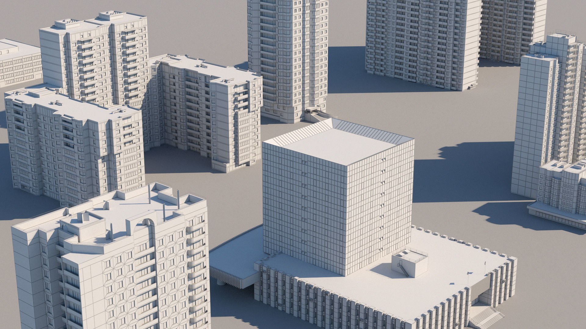 Russian Building Pack of more than 30 buildings 3D model - TurboSquid ...
