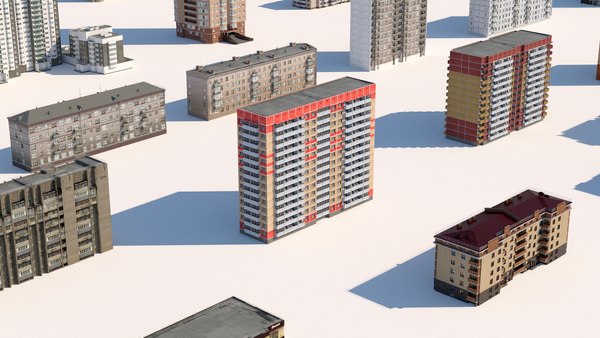 Russian Building Pack of more than 30 buildings 3D model - TurboSquid ...