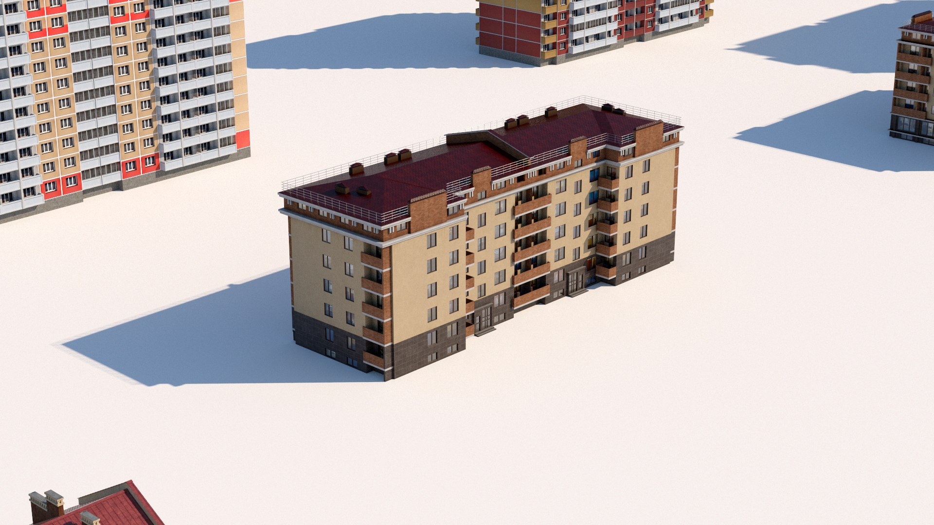Russian Building Pack of more than 30 buildings 3D model - TurboSquid ...