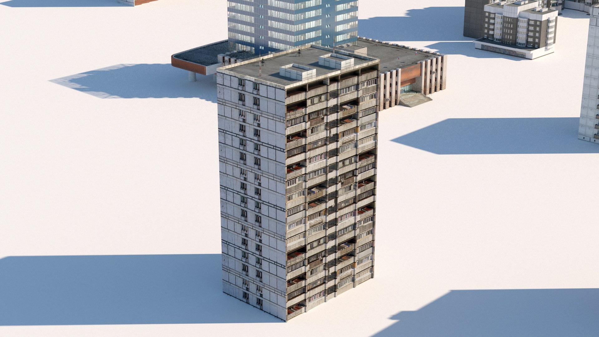 Russian Building Pack of more than 30 buildings 3D model - TurboSquid ...