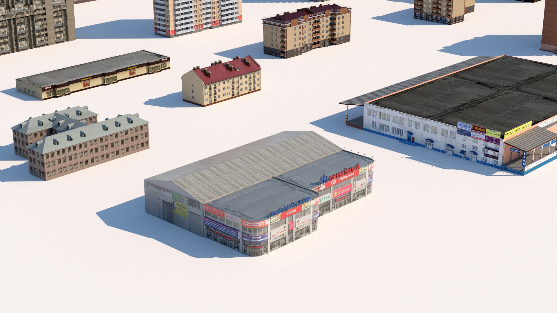 Russian Building Pack of more than 30 buildings 3D model - TurboSquid 1745934