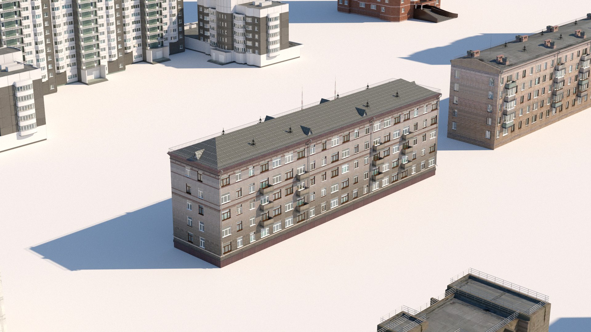 Russian Building Pack of more than 30 buildings 3D model - TurboSquid ...
