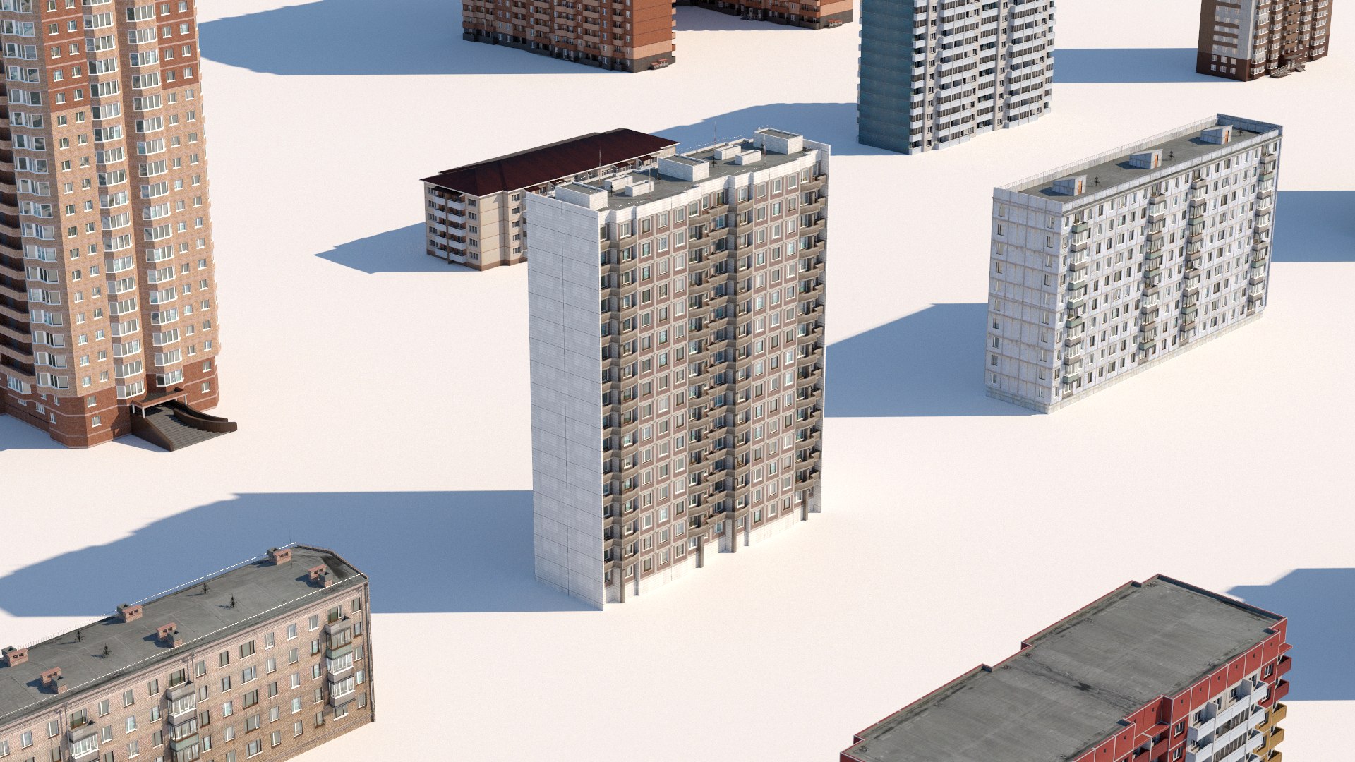 Russian Building Pack of more than 30 buildings 3D model - TurboSquid ...
