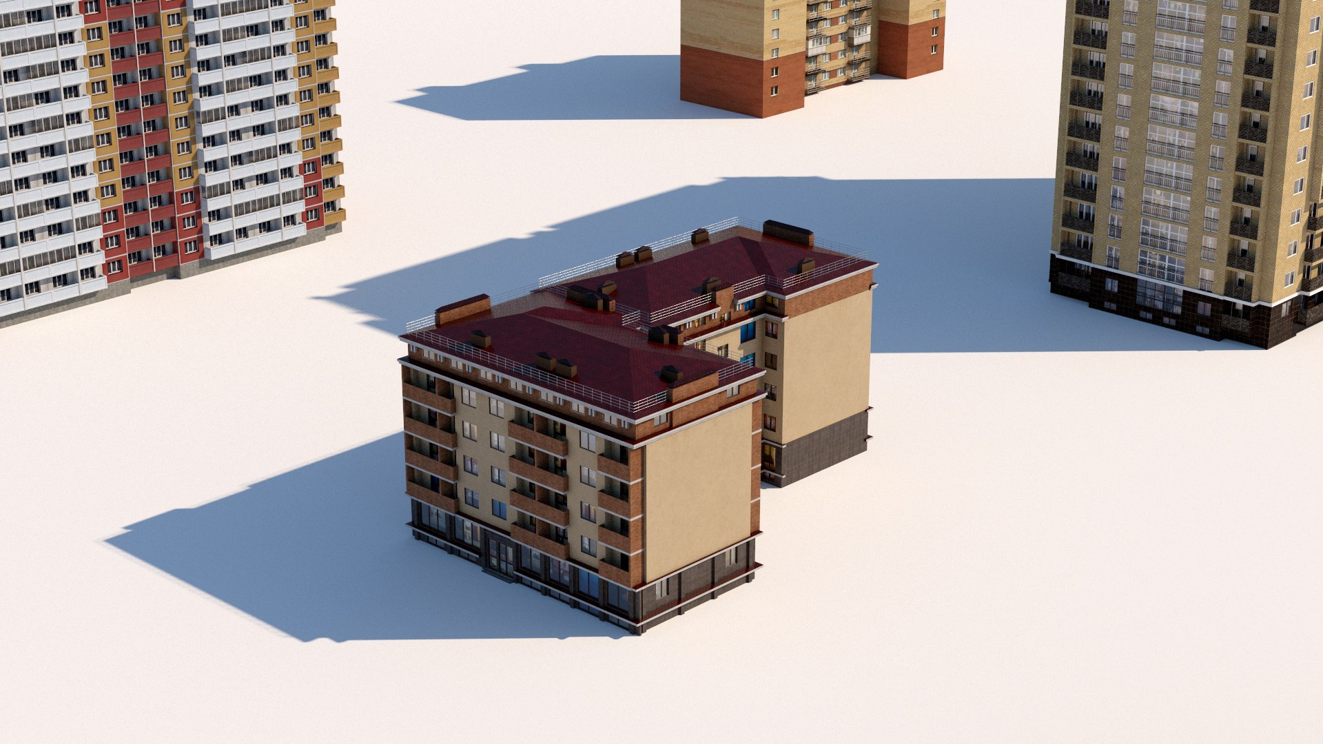 Russian Building Pack of more than 30 buildings 3D model - TurboSquid ...