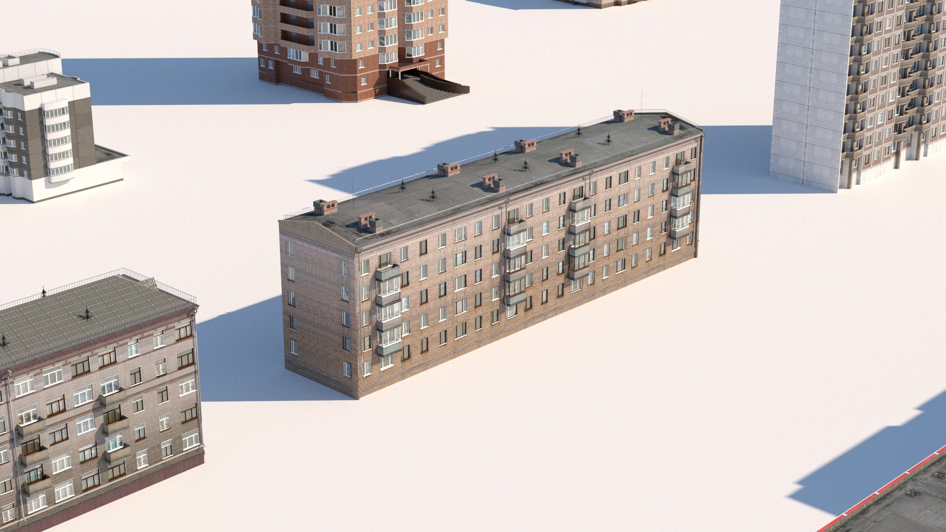 Russian Building Pack of more than 30 buildings 3D model - TurboSquid ...