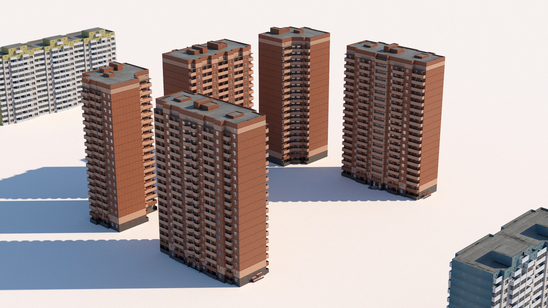 Russian Building Pack of more than 30 buildings 3D model - TurboSquid ...