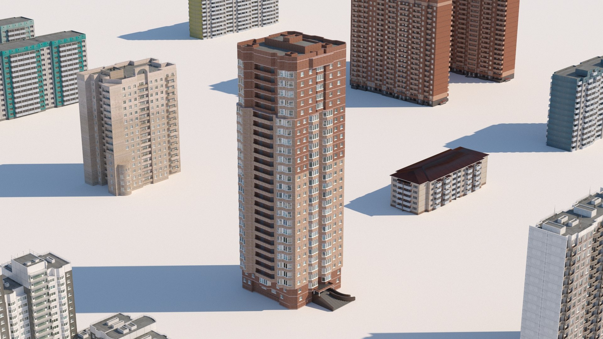 Russian Building Pack Of More Than 30 Buildings 3D Model - TurboSquid ...