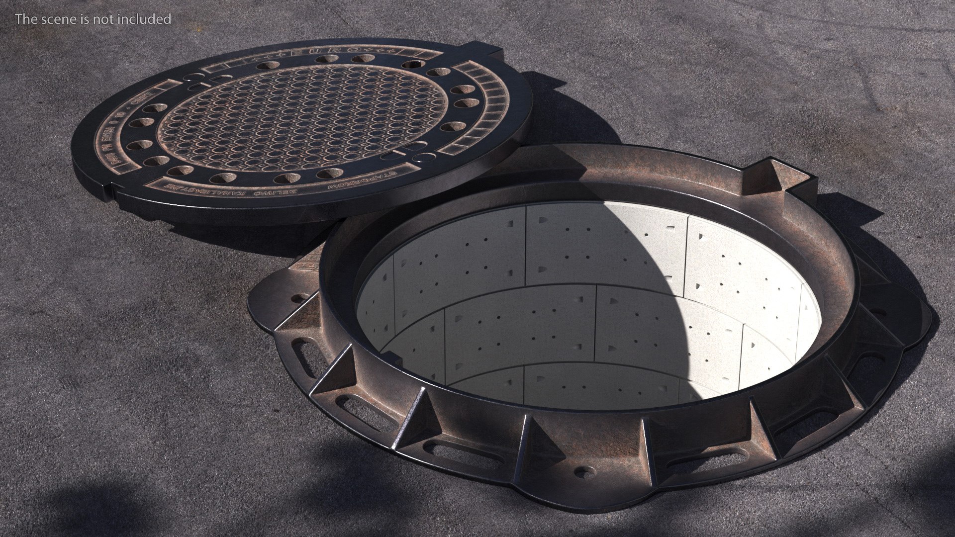 3D model Cover of Round Manhole Old - TurboSquid 1958528