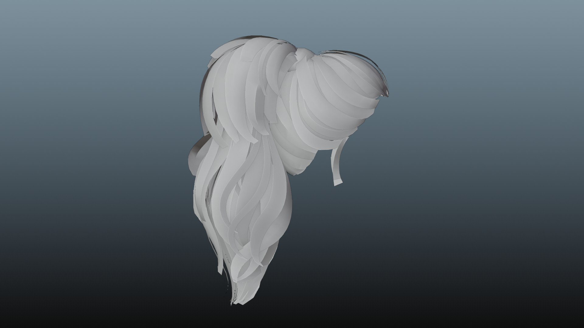 3D Female Hair Low Poly 4 Colors - TurboSquid 2129860