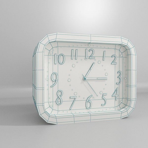 3d small alarm clock model