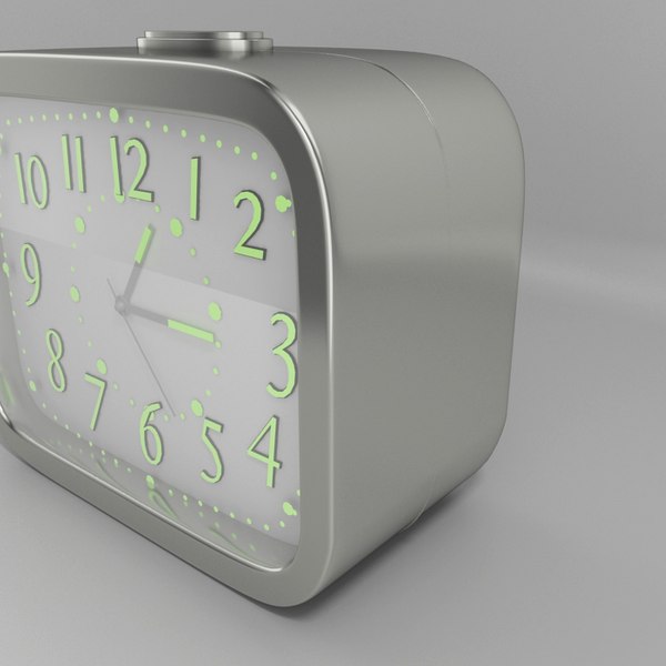 3d small alarm clock model