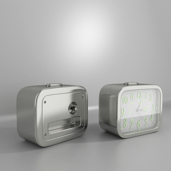 3d small alarm clock model