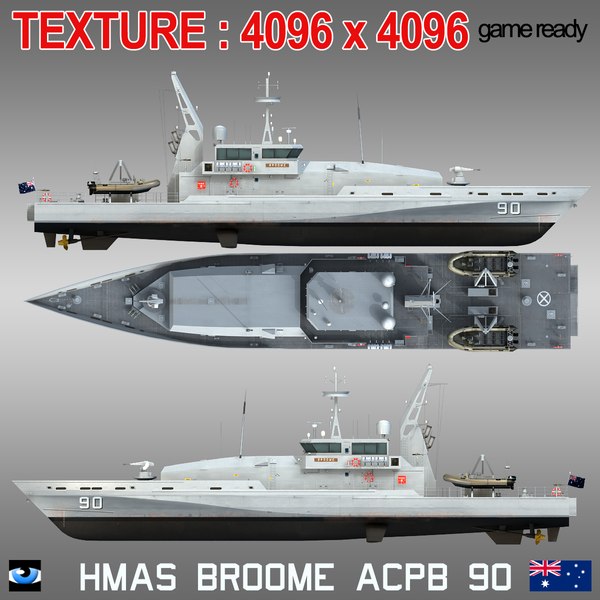 HMAS 브룸 ACPB 90 3D 모델 - TurboSquid 1253563