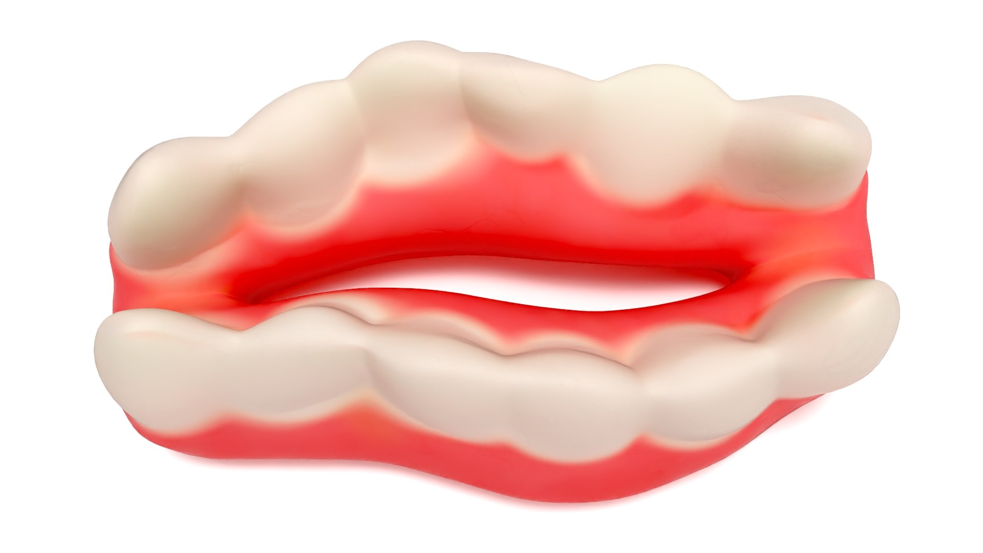 Chewing Gummy Double Teeth Candy For 3D Print 3D Model - TurboSquid 2256875