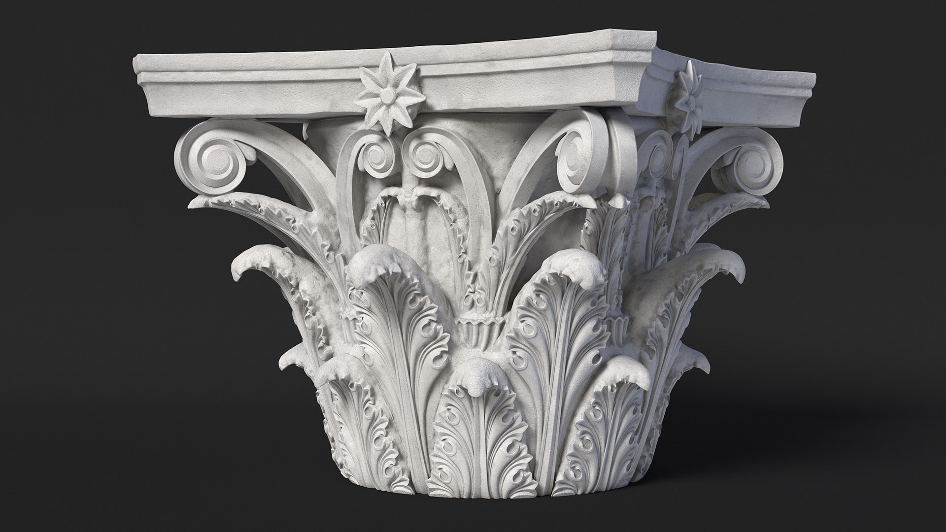 Corinthian Column Capital 3D - TurboSquid 2219486