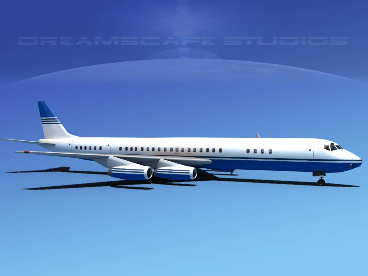 3d model douglas dc-8