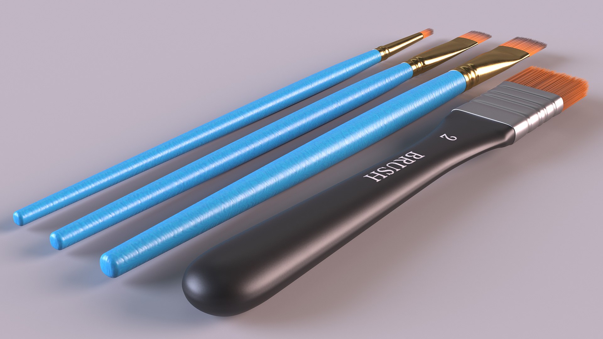 3D Painting Brushes Four Types Fur - TurboSquid 2012720