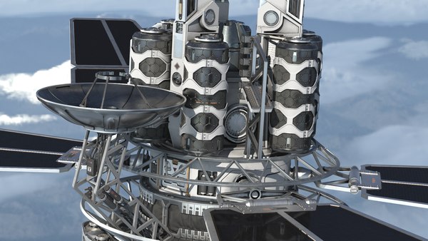 3D sci-fi orbital cannon - TurboSquid 1515214