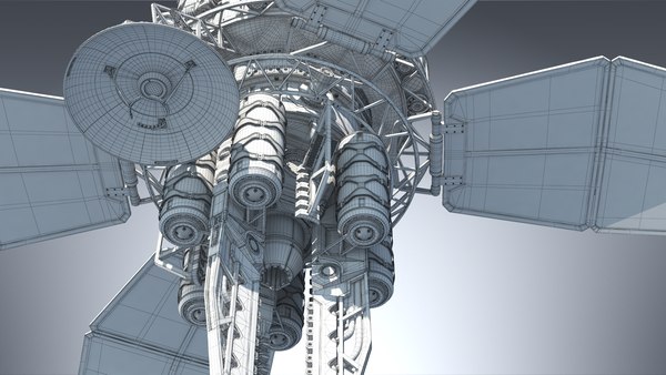 3D sci-fi orbital cannon - TurboSquid 1515214