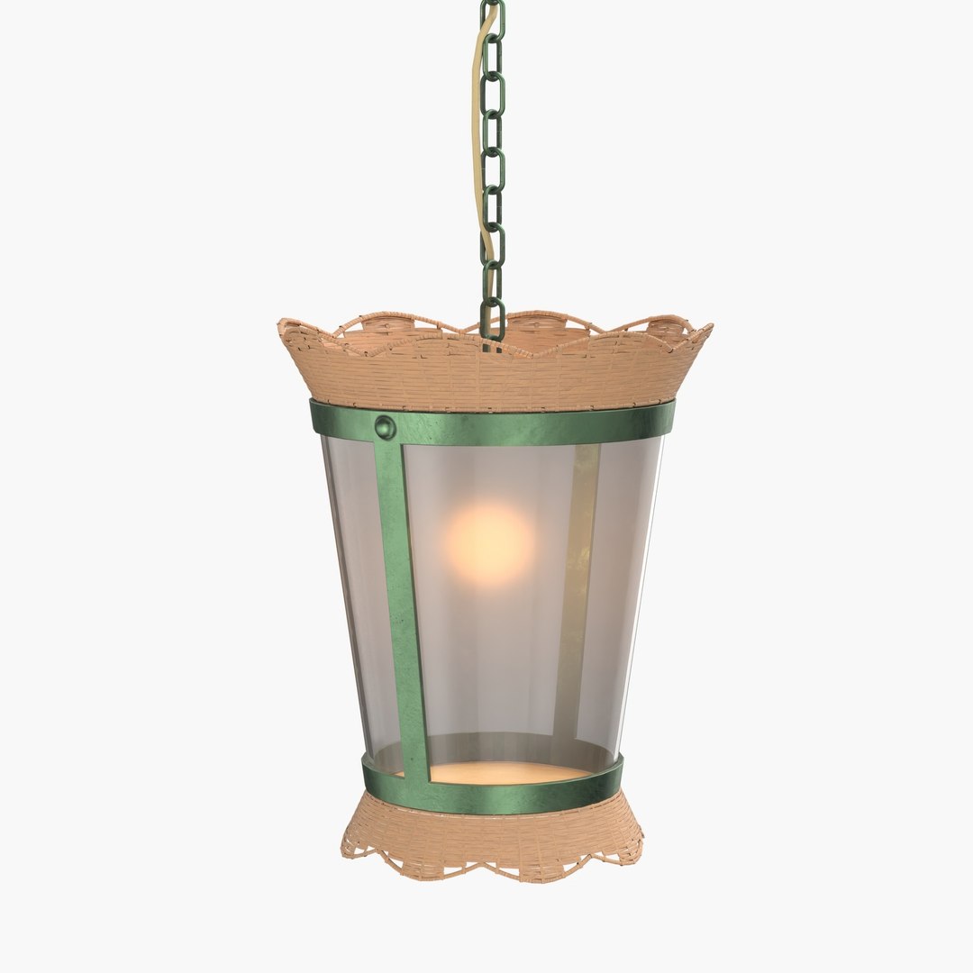 3D Matilda Goad Co Rattan Scalloped Pendant PBR Model - TurboSquid 2209392