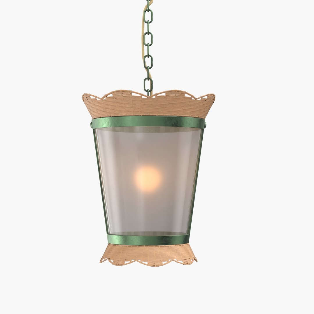 3D Matilda Goad Co Rattan Scalloped Pendant PBR Model - TurboSquid 2209392