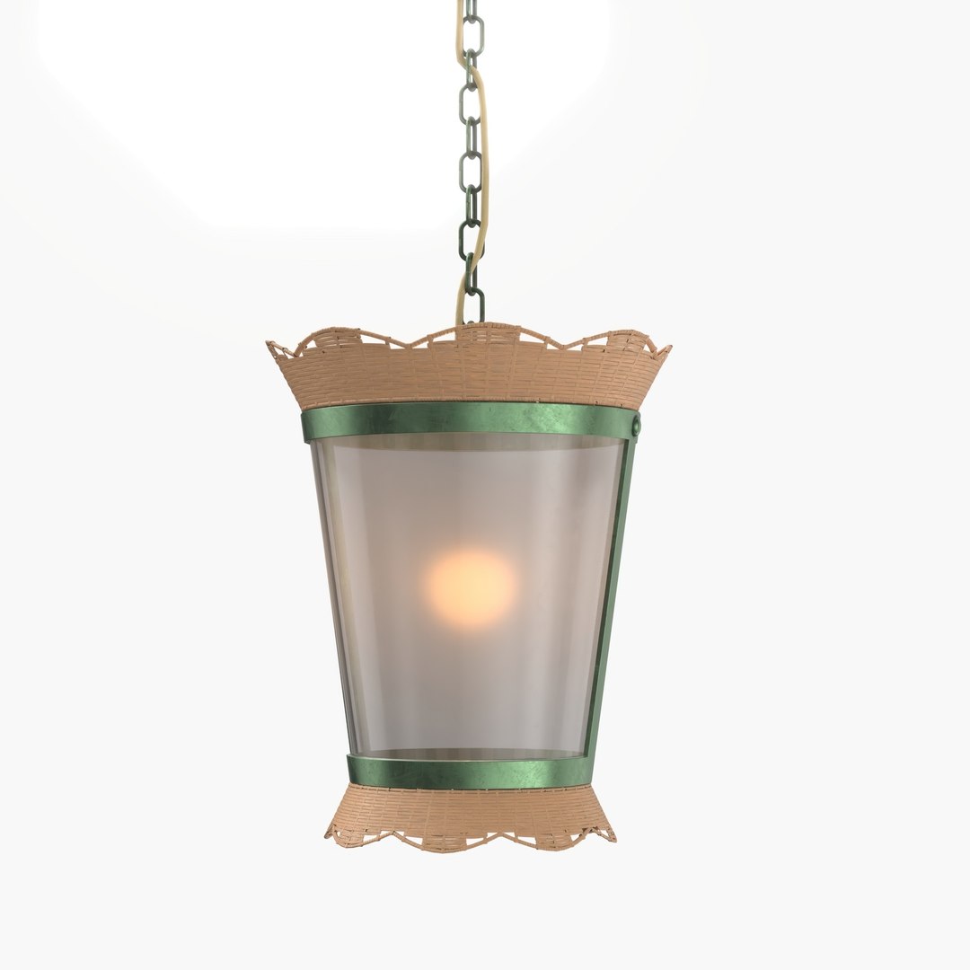 3D Matilda Goad Co Rattan Scalloped Pendant PBR Model - TurboSquid 2209392