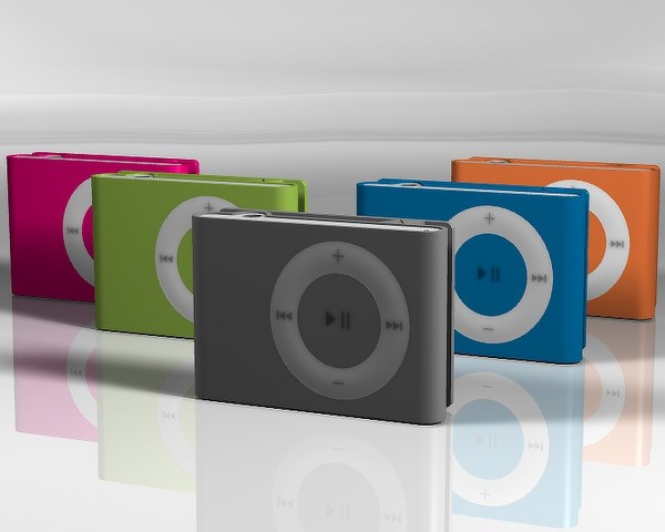 modelo 3d Apple Shuffle Múltiples Colores - TurboSquid 486753