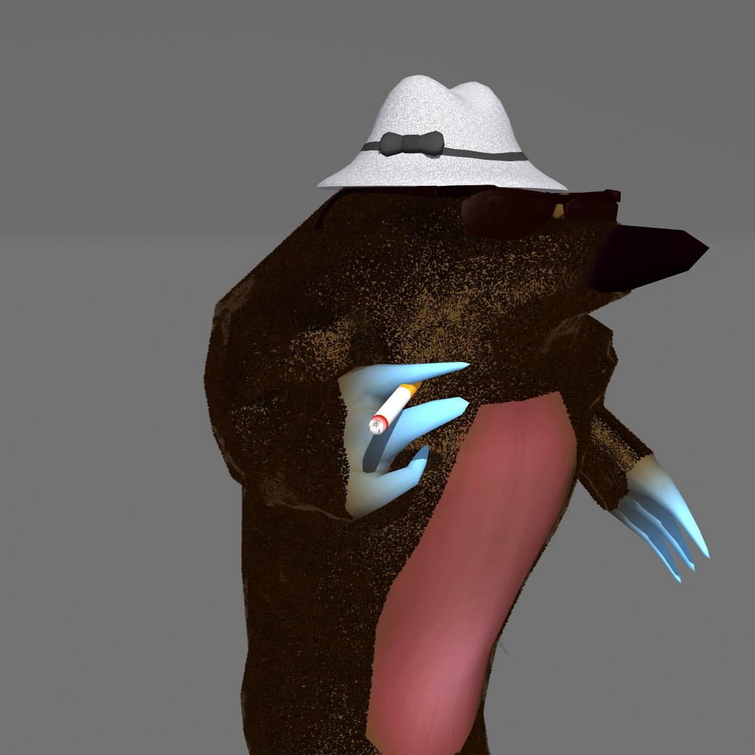 3d Cartoon Cool Mole Model