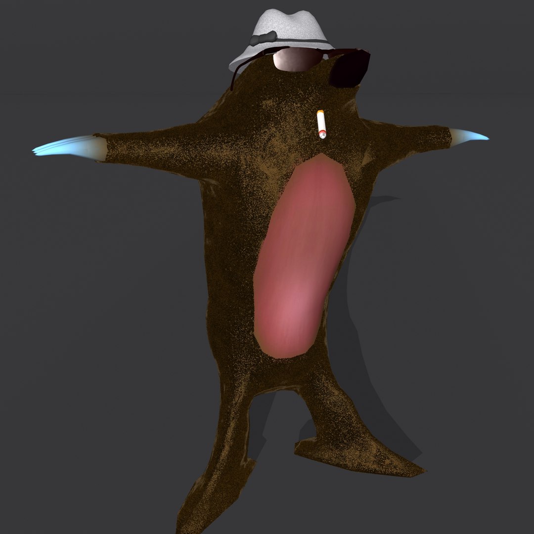 3d Cartoon Cool Mole Model