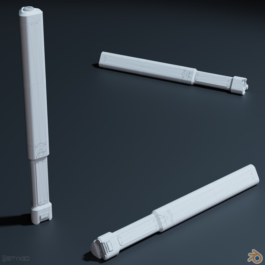 3D model Scifi big flashlight - TurboSquid 1990442